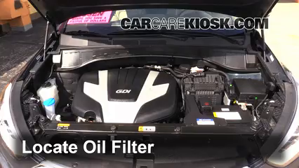 Oil & Filter Change Hyundai Santa Fe (2013-2016) - 2013 Hyundai Santa ...